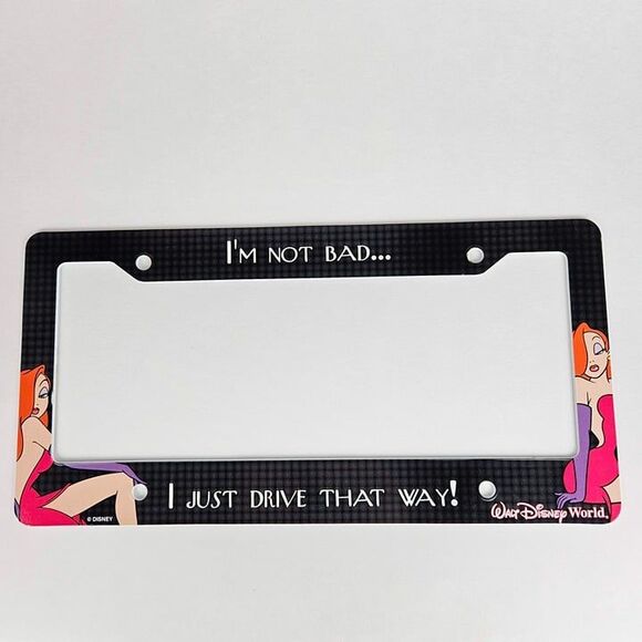 Disney | Other | Disney Jessica Rabbit License Plate Frame Holder Who ...